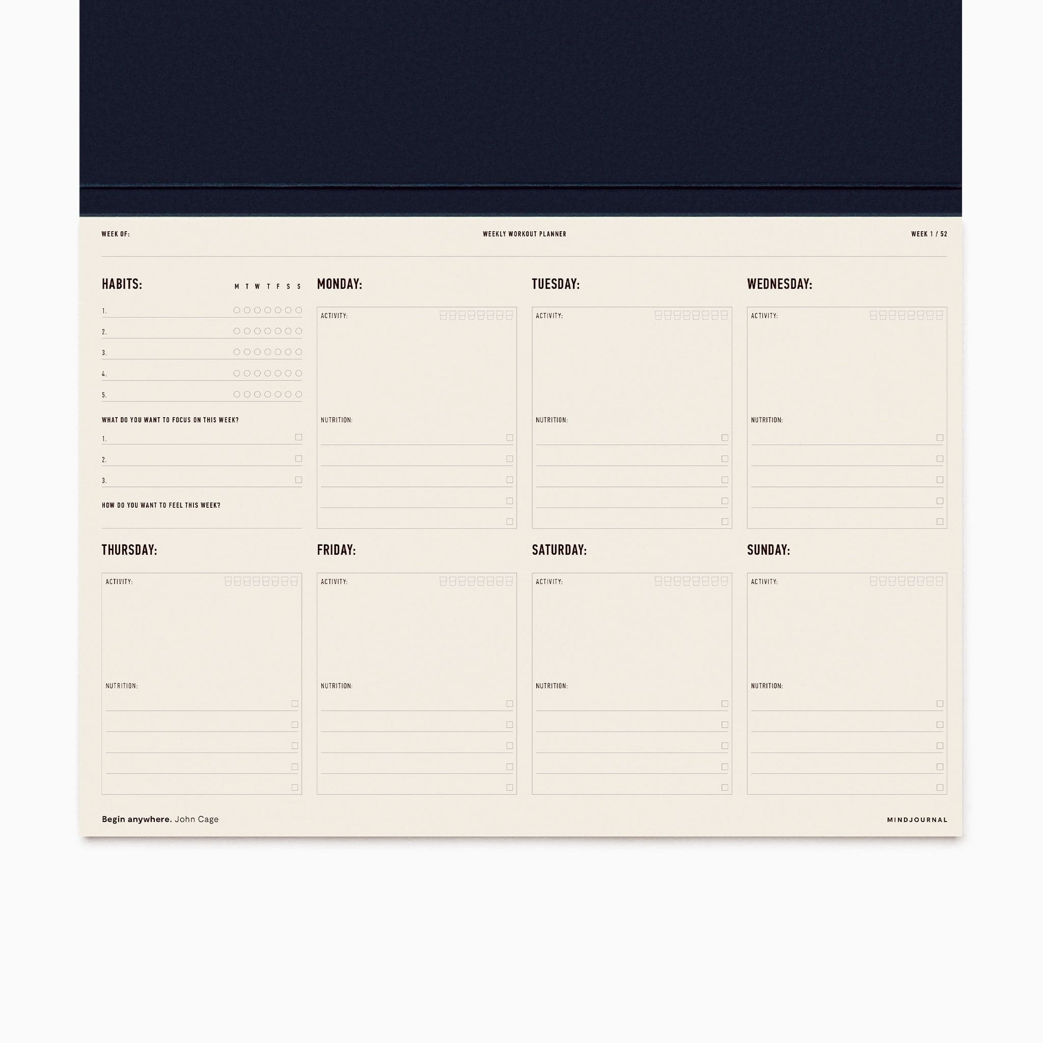 Workout Planner | Crush Your Fitness Goals – MindJournal